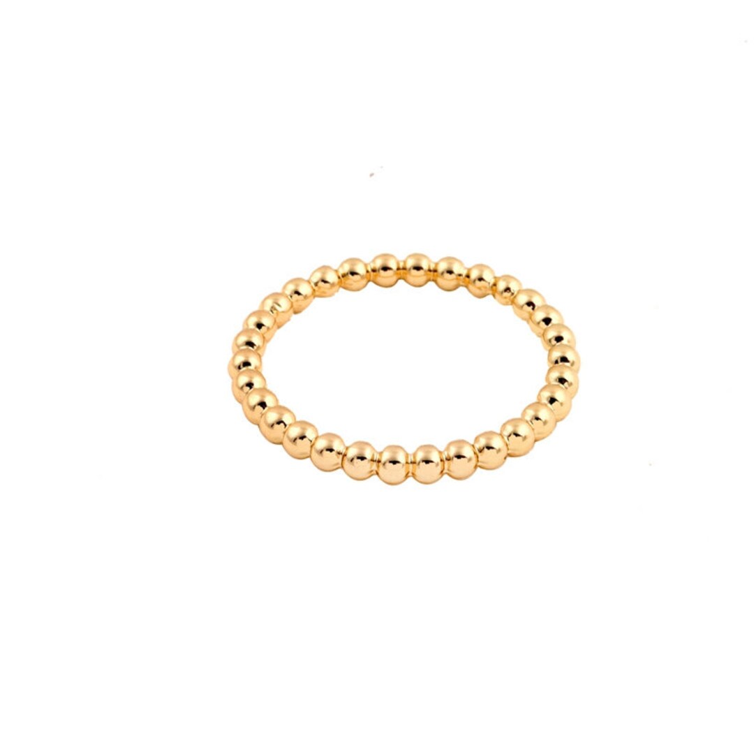 Gold Plated Ring, Gold Ball Ring, Gold Bead Ring, Gold Infinity Ring ...