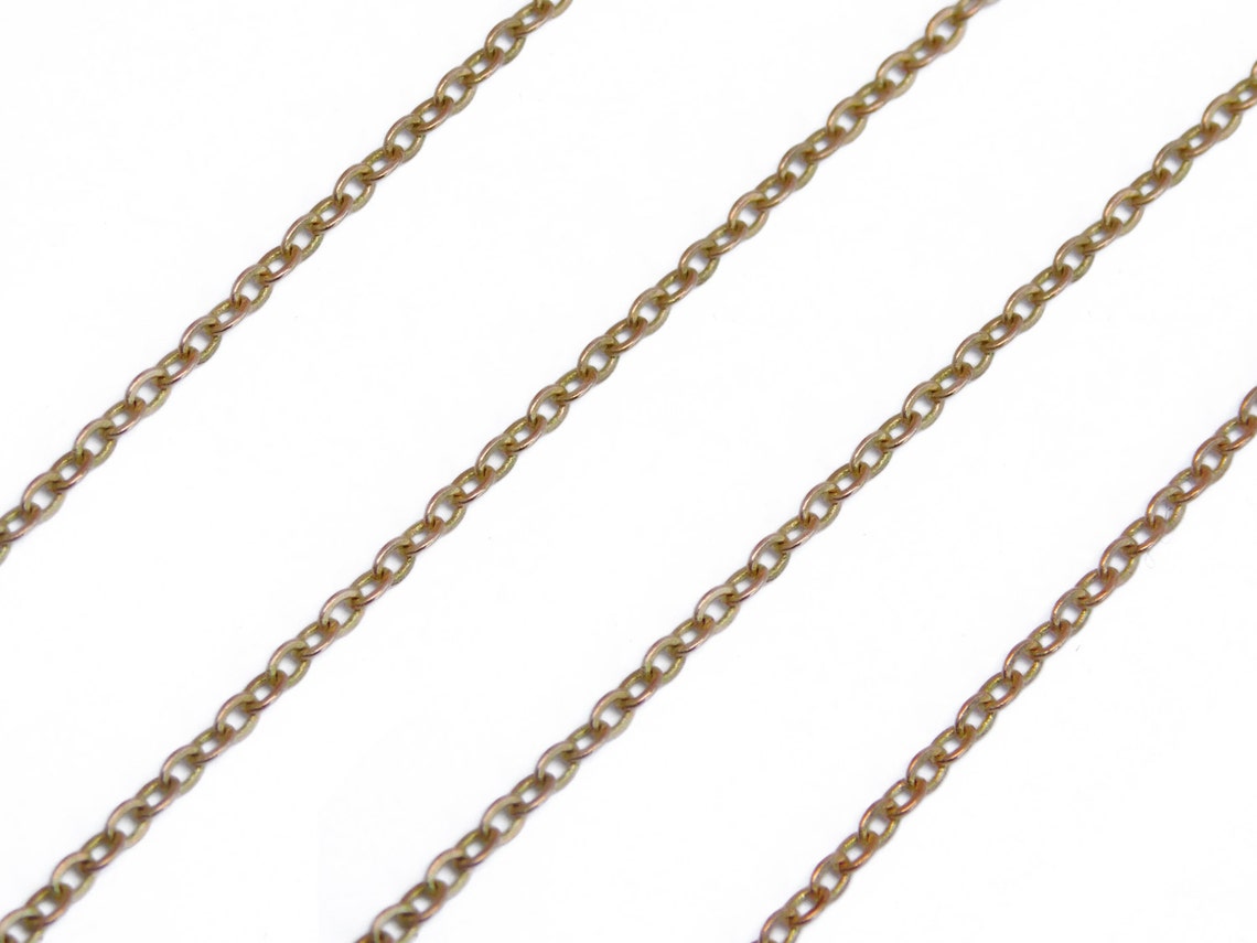 1 Foot Raw Brass Basic Cable Chains, Chain Supplies, Fine Chains for ...
