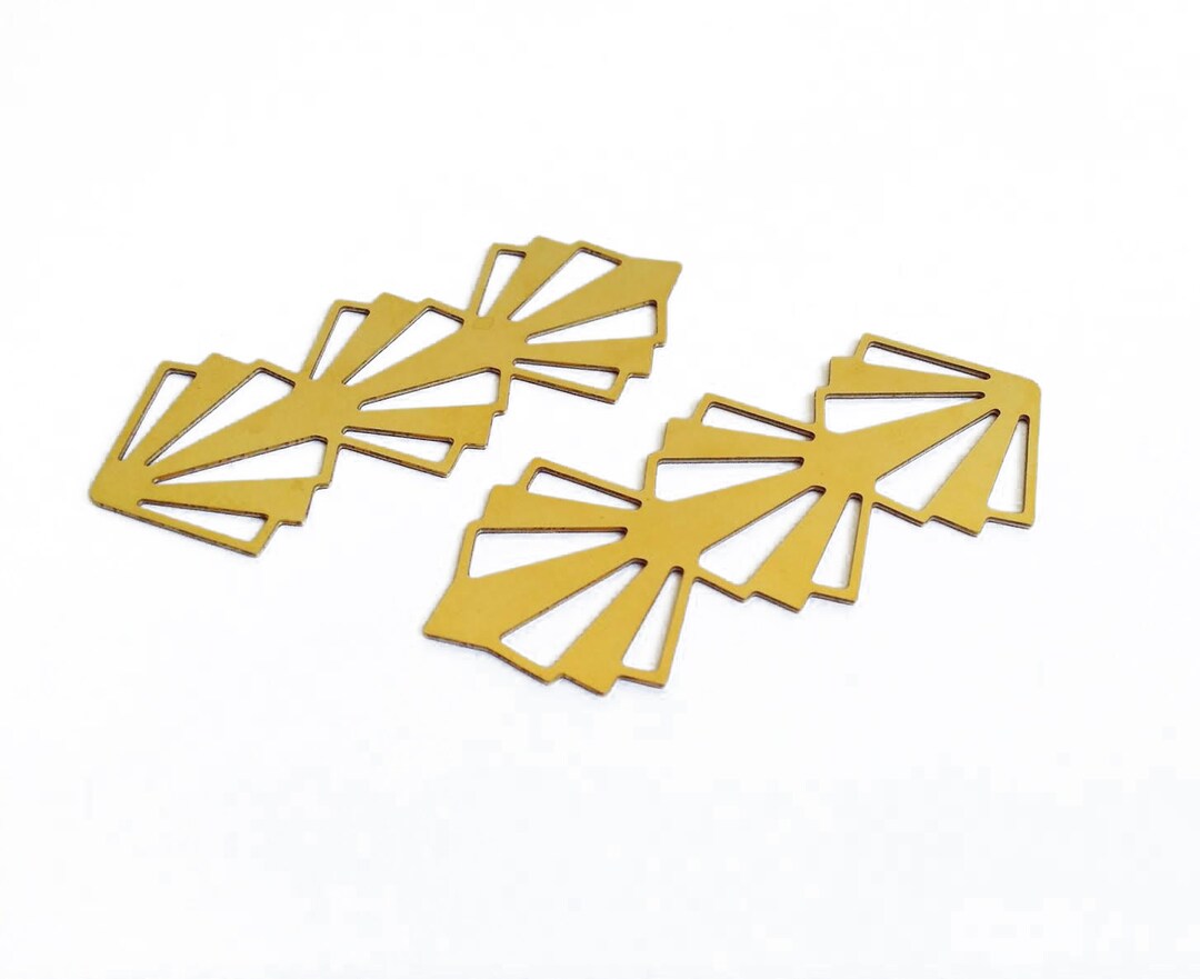 Raw Brass Geometric Connector, Filigree Connector, Brass Filigree ...