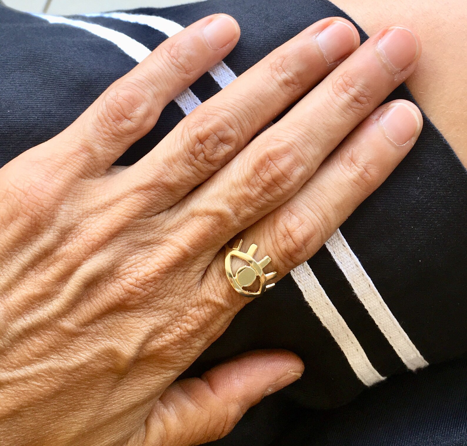 Gold Eye Ring Silver Eye Ring Simple Ring Gold Trendy | Etsy