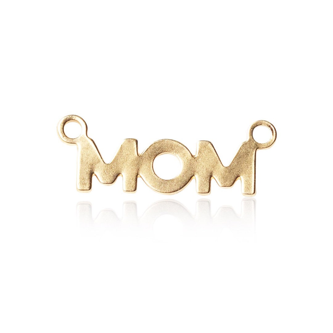 Gold Mom Pendant, Gold Dad Pendant, 1 PC, Gold Personal Charm, Gold ...