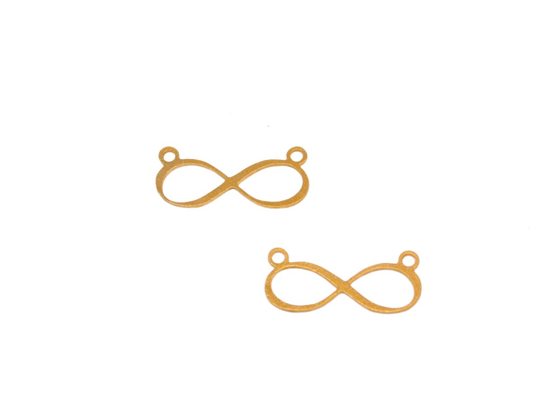 Gold Infinity Charm 2 Pc Infinity Symbol Pendant Infinity | Etsy