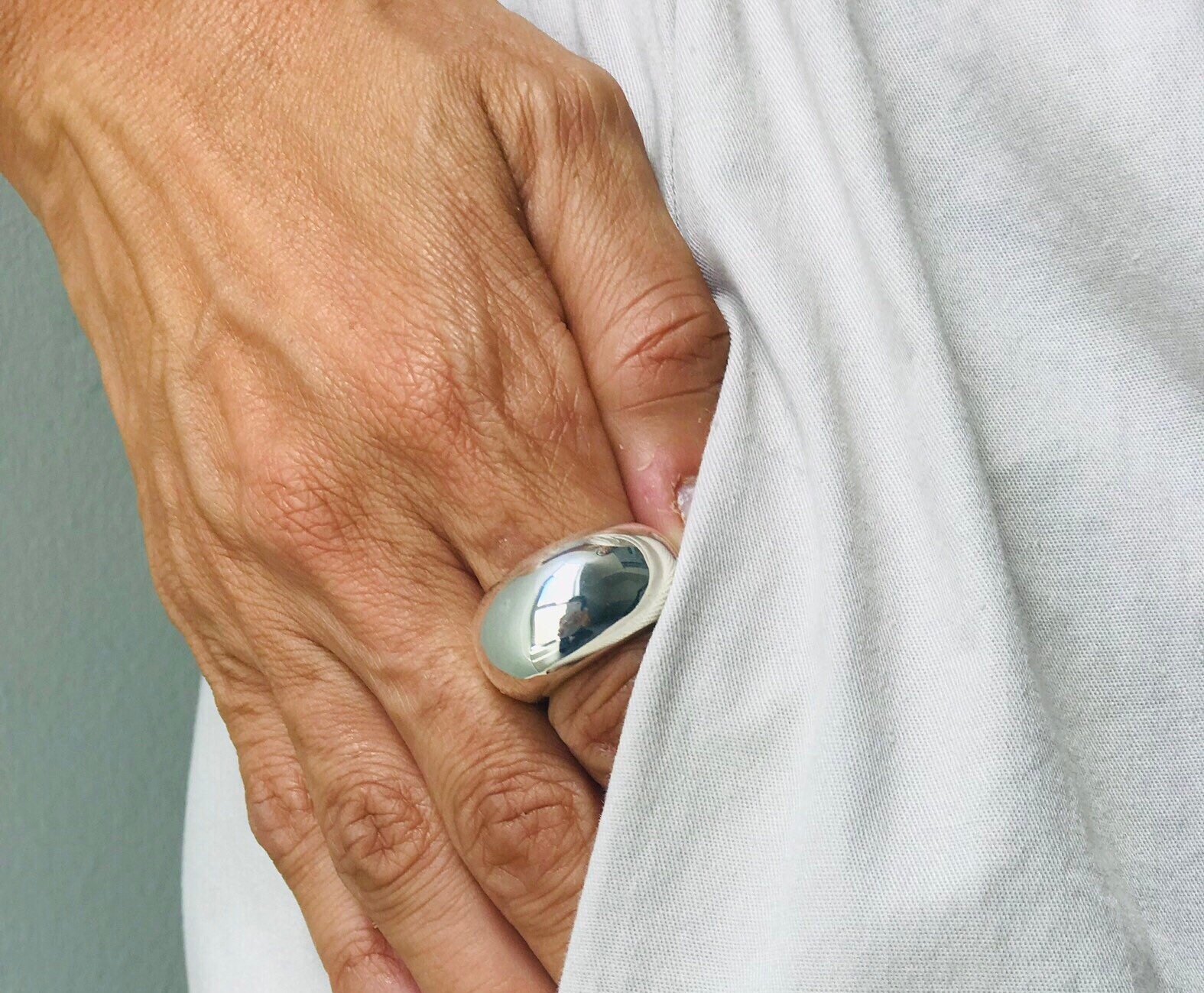 Silver Bubble Ring Statement silver Ring Chunky Sterling | Etsy