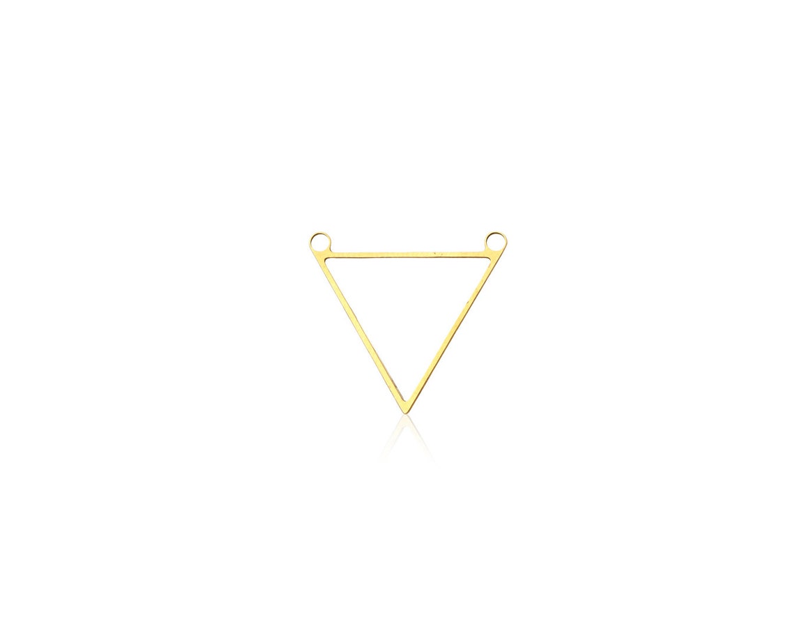Gold Triangle Pendants 3 Pcs Outline Triangle Charm Gold - Etsy