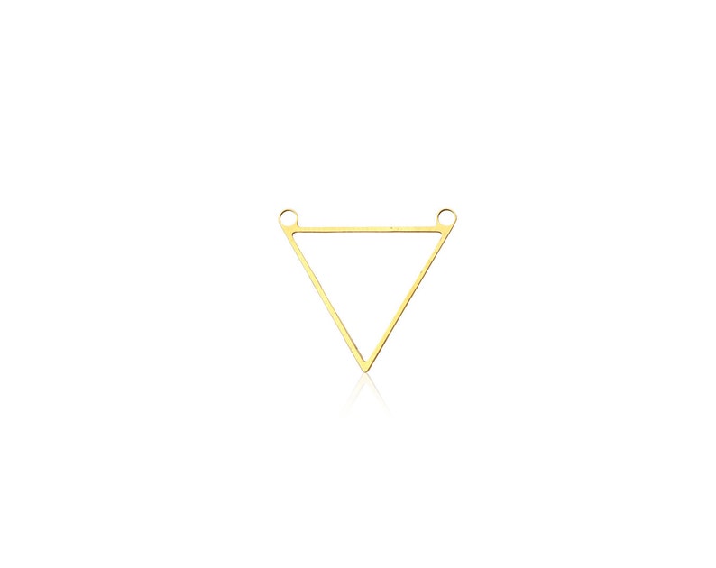 Gold Triangle Pendants 3 Pcs Outline Triangle Charm Gold - Etsy