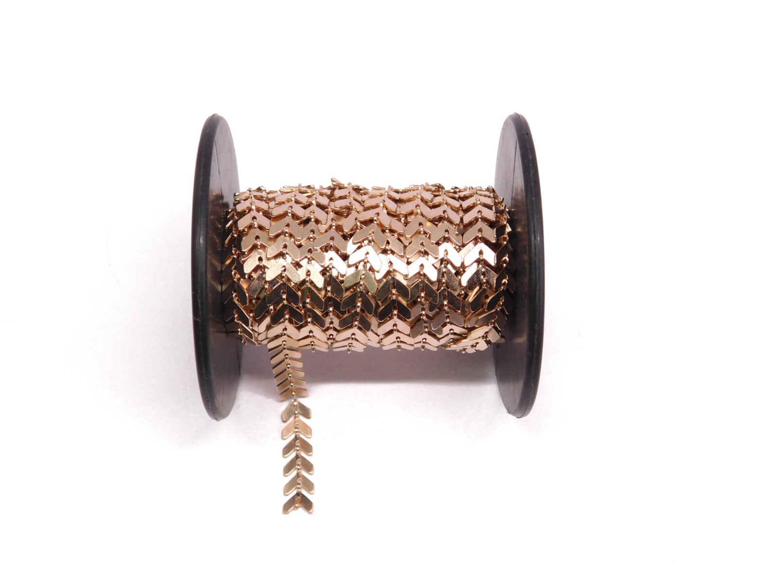 1 Foot Rose Gold Plated Chevron Chain 6mm, Chain Supplies, Chains for ...