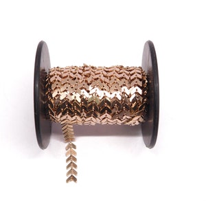 1 Foot Rose Gold Plated Chevron Chain 6mm, Chain Supplies, Chains for ...