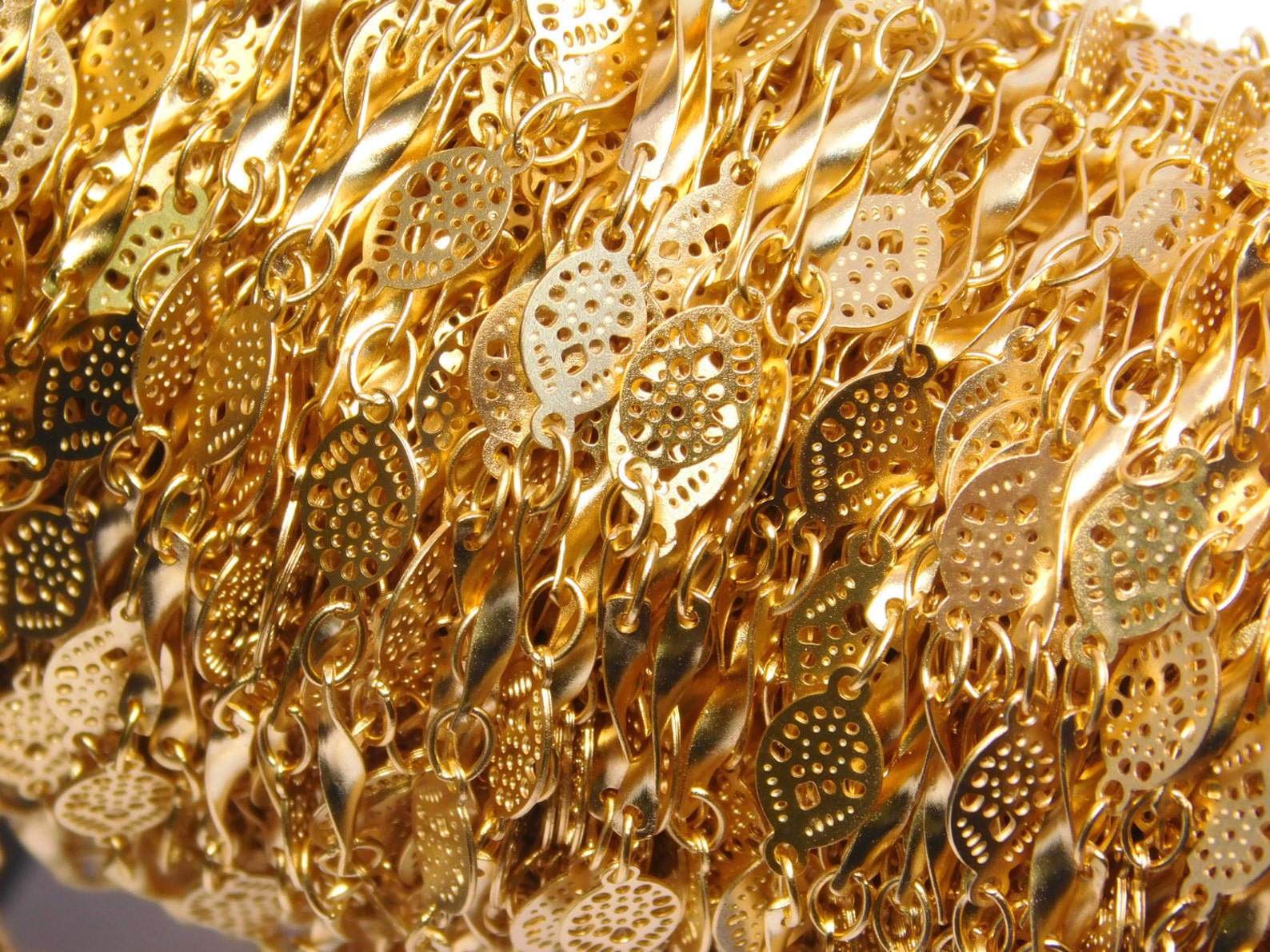 Vintage Filigree Chain 1 Foot Ethnic Chain Silver Chain | Etsy