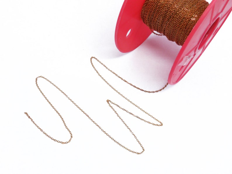 1 Foot Raw Brass Basic cable Chains Chain supplies fine | Etsy