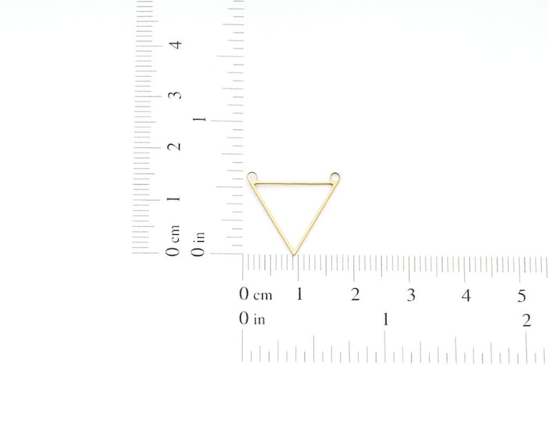 Gold Triangle Pendants, 3 Pcs, Outline Triangle Charm, Gold Triangle ...