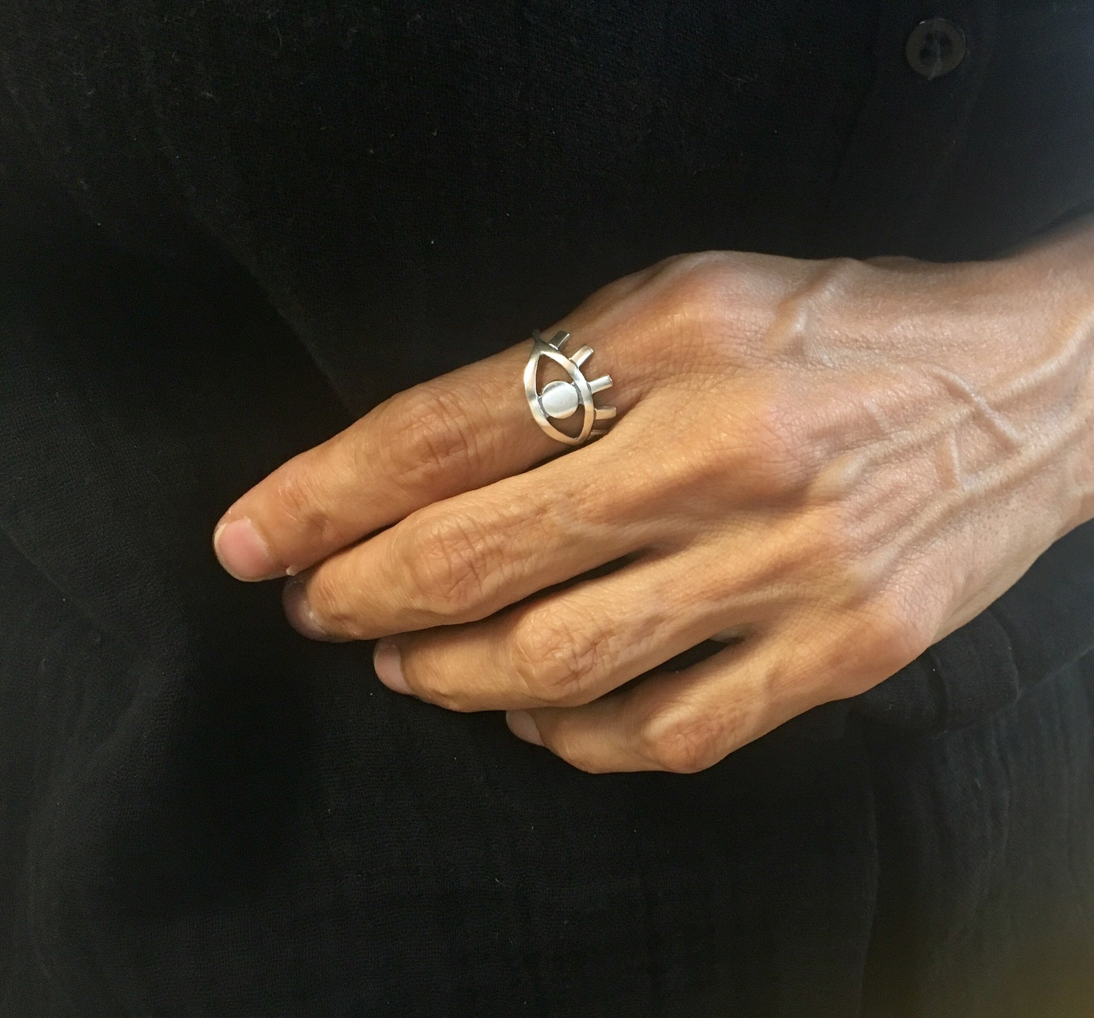 Gold Eye Ring Silver Eye Ring Simple Ring Gold Trendy | Etsy