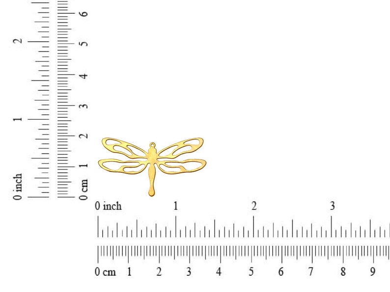 Gold Dragonfly Pendant 1 Pc Large Wings Pendant Dragonfly | Etsy