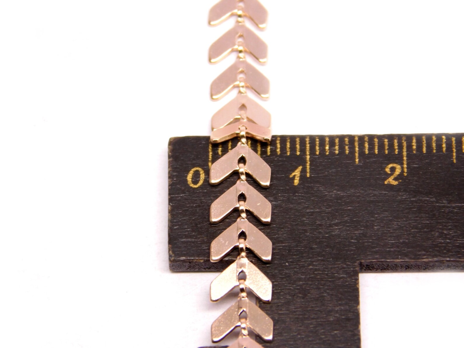 1 Foot Rose Gold Plated Chevron Chain 6mm, Chain Supplies, Chains for ...