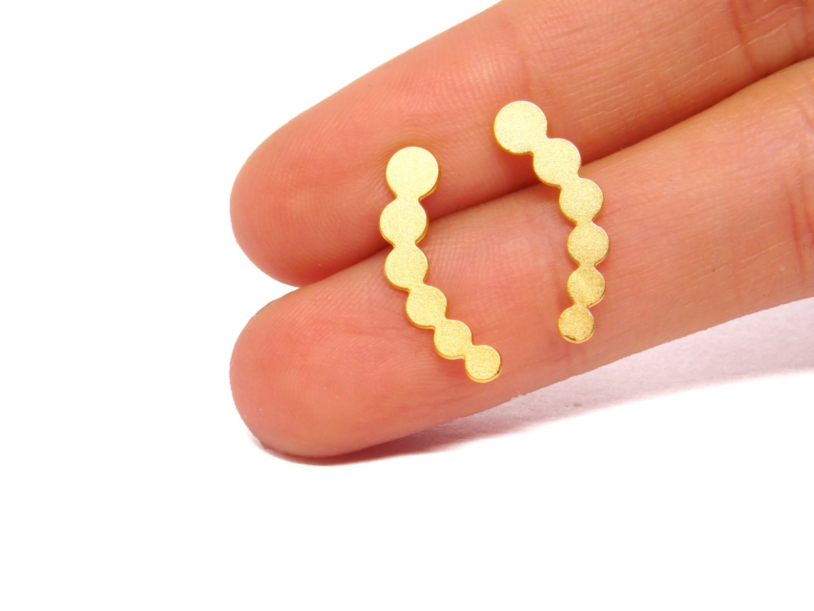 Circles Ear Climber, 1 Pair Ear Climber Earring, Circle Stud Earrings ...