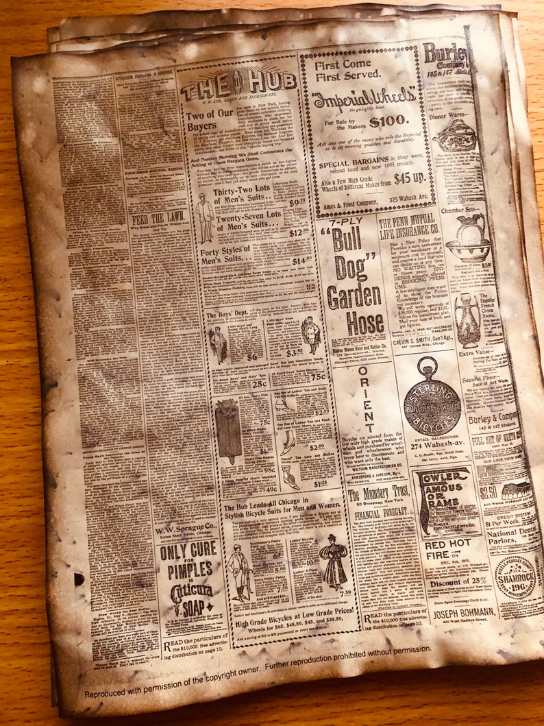 Real 1800’s Victorian Edwardian Vintage Newspapers Ad Printed Listings ...