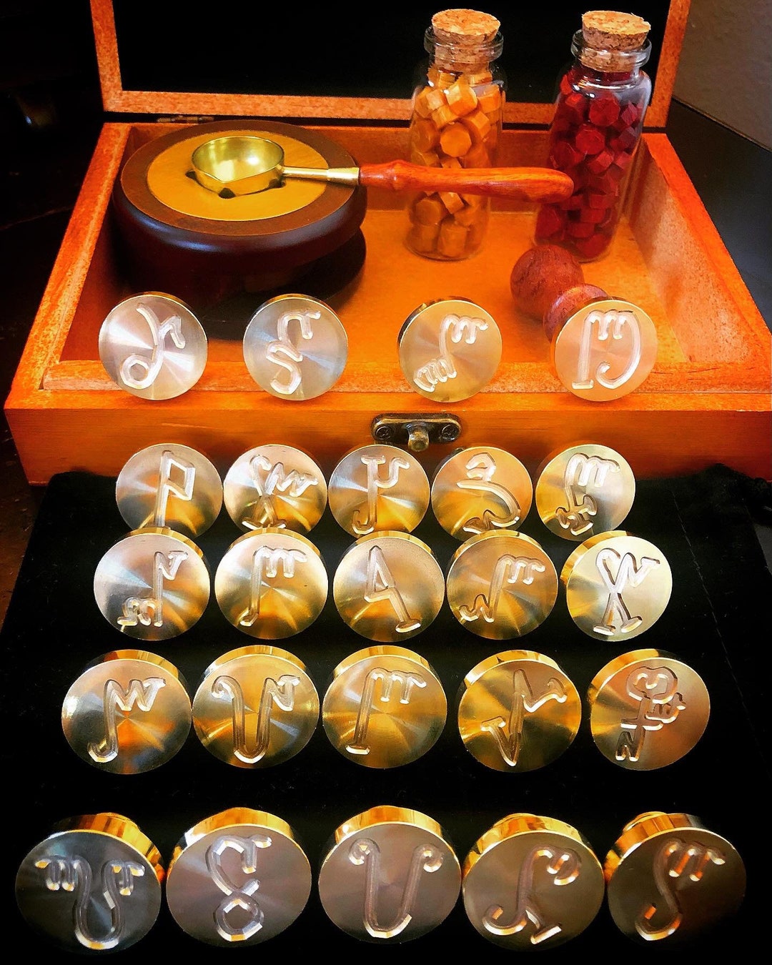 Witches 24 Rune Theban Alphabets Wax Seals Stationary Deluxe Kit Free ...