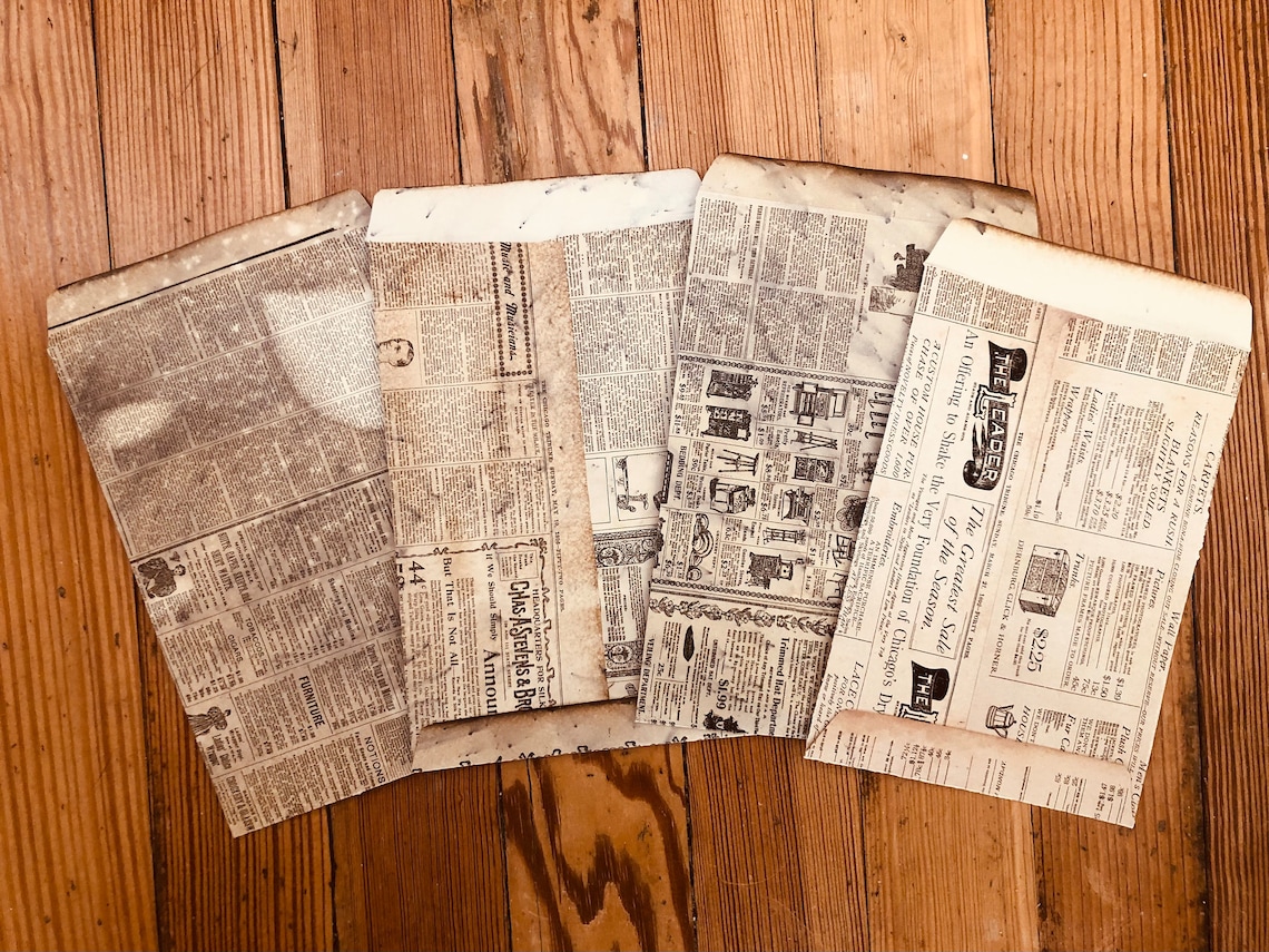 Paper Victorian 1800s Real Newspaper Ad Crafted Into - Etsy