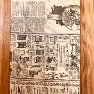 Paper Victorian 1800’s Real Newspaper Ad Crafted Into Envelopes for ...