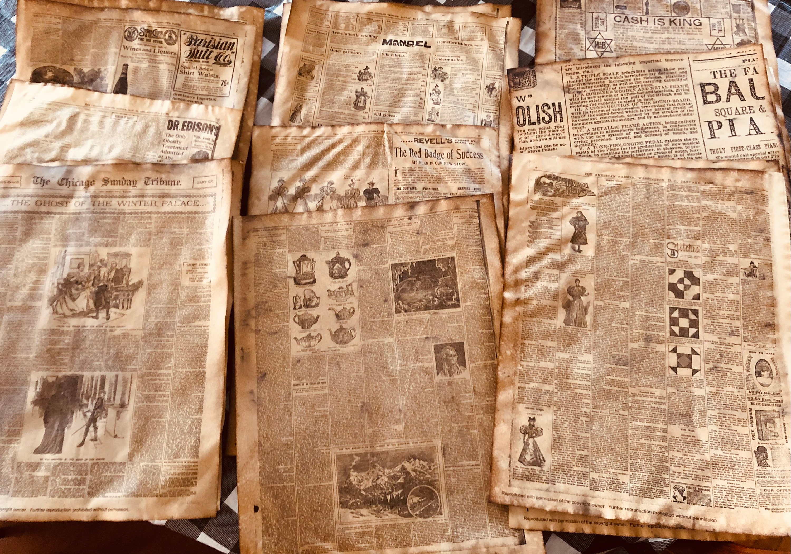 Real 1800s Victorian Edwardian Vintage Newspapers Ad Printed Listings ...