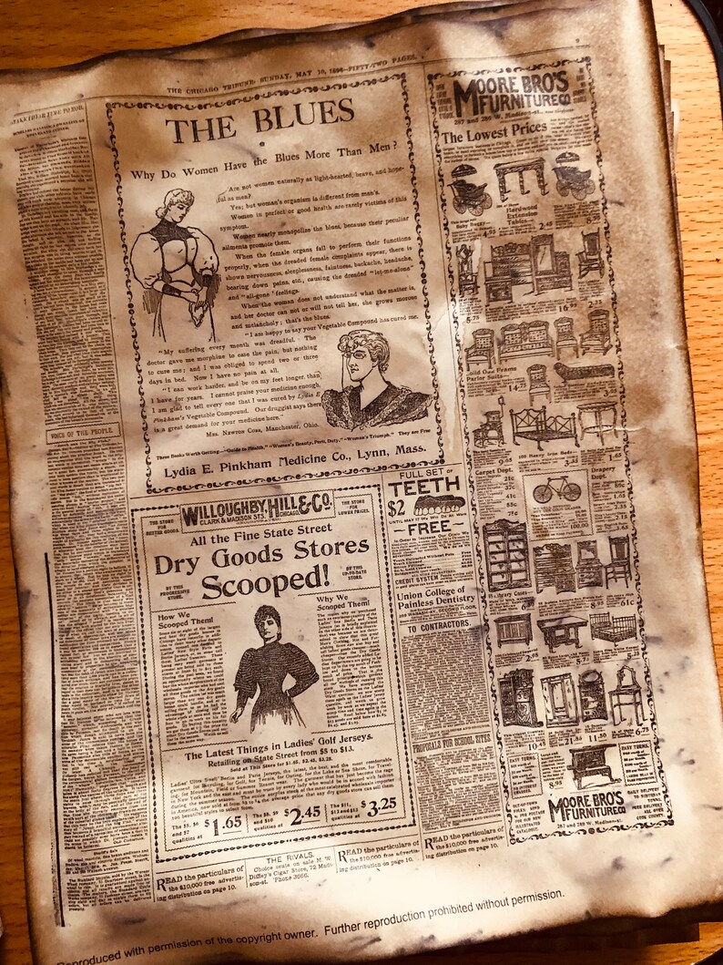 Real 1800’s Victorian Edwardian Vintage Newspapers Ad Printed Listings ...