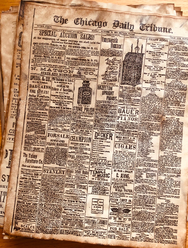 Real 1800s Victorian Edwardian Vintage Newspapers Ad Printed - Etsy