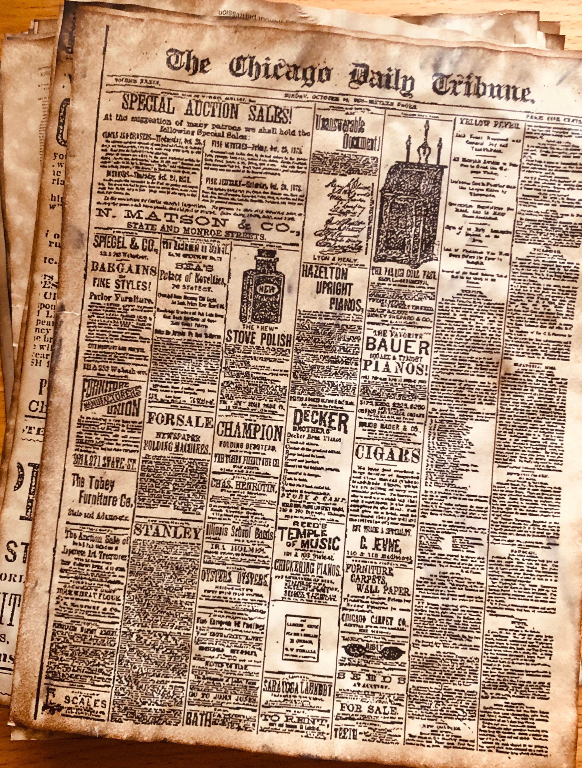 Real 1800s Victorian Edwardian Vintage Newspapers Ad Printed Listings ...