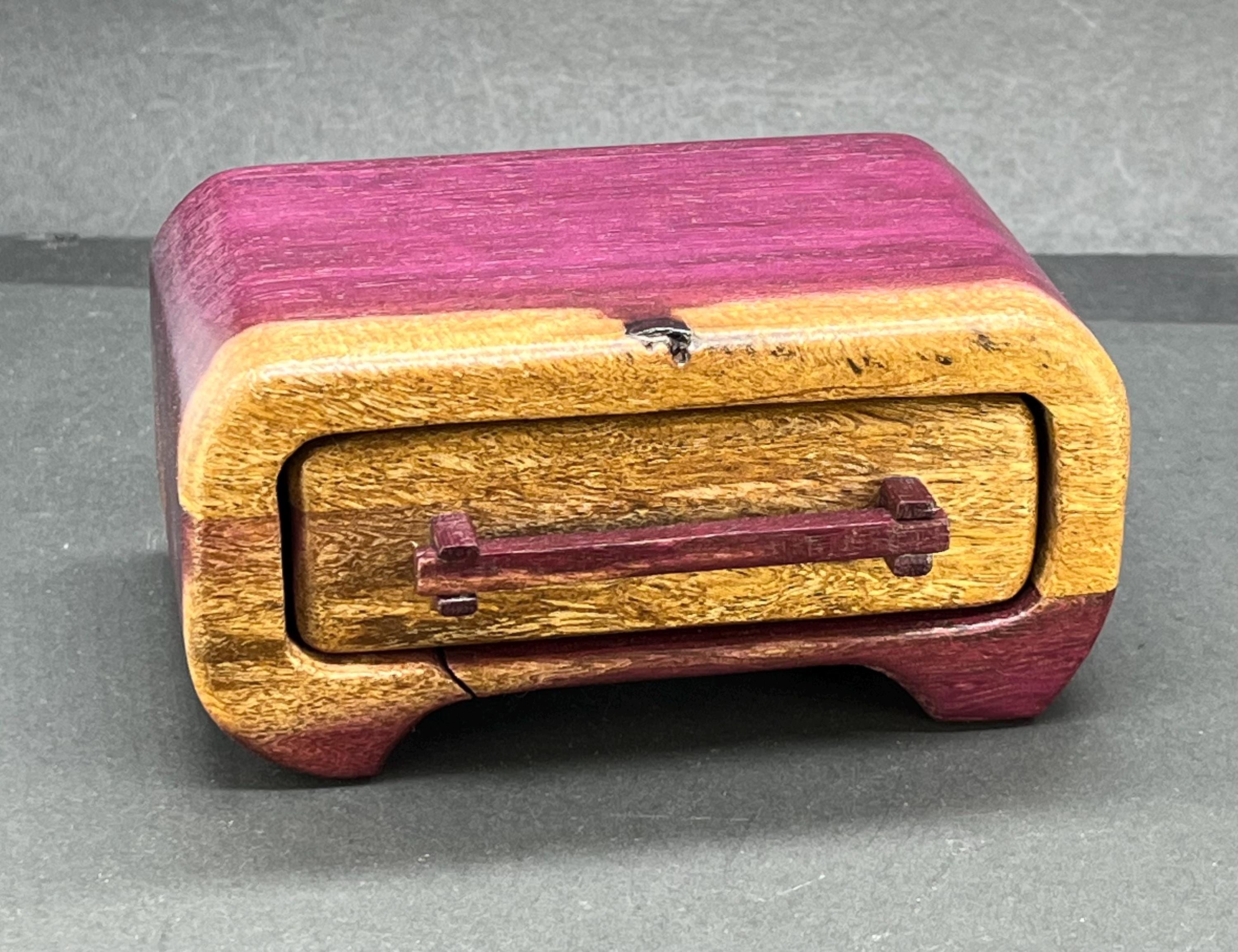 Beautiful Single Drawer Purple Heart Jewlery Box box 2059 - Etsy