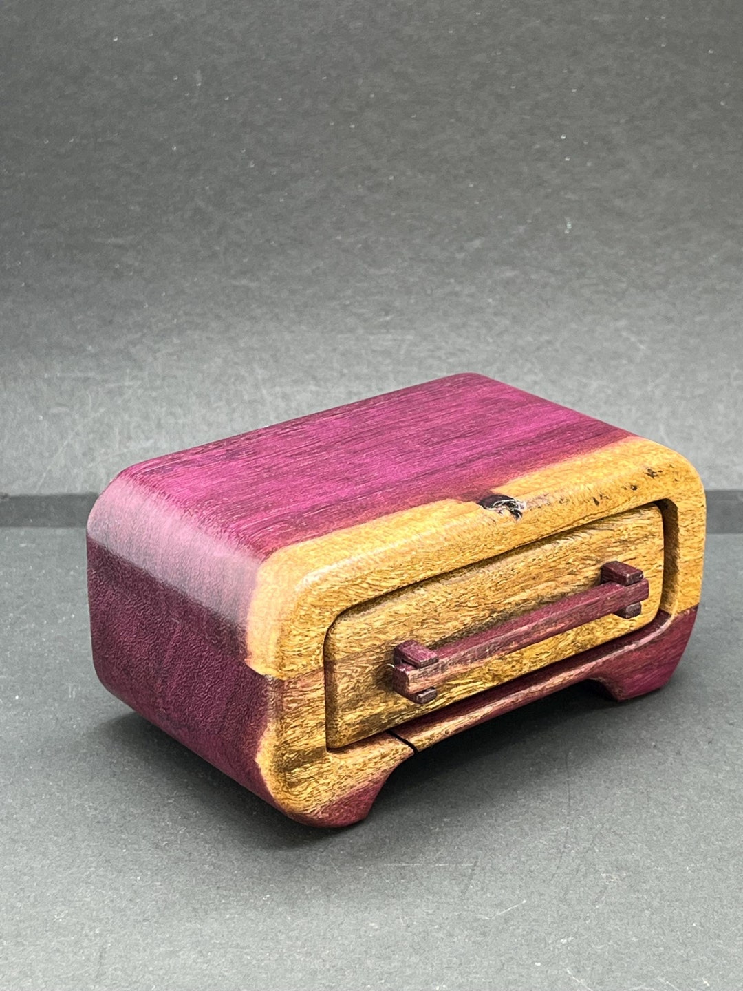 Beautiful Single Drawer Purple Heart Jewlery Box box 2059 - Etsy