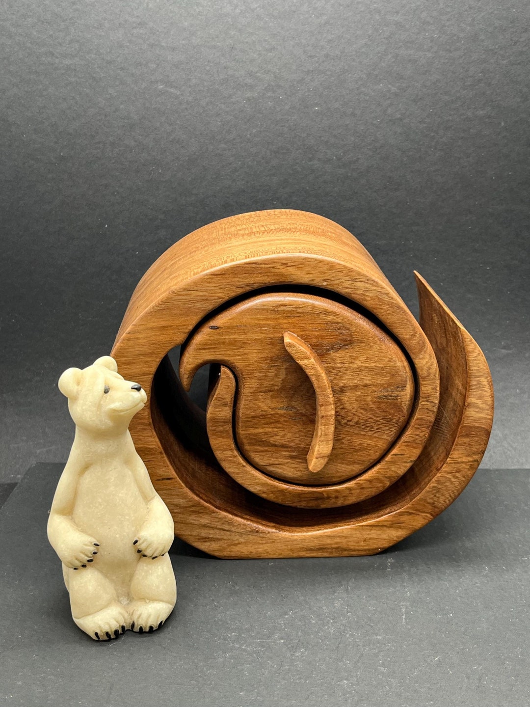 A Striking American Elm Jewelry Box With a Hidden Drawer box 2067 - Etsy