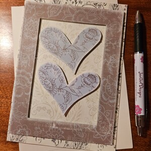 Set of Five Two Hearts Cards sold as Set Only - Etsy