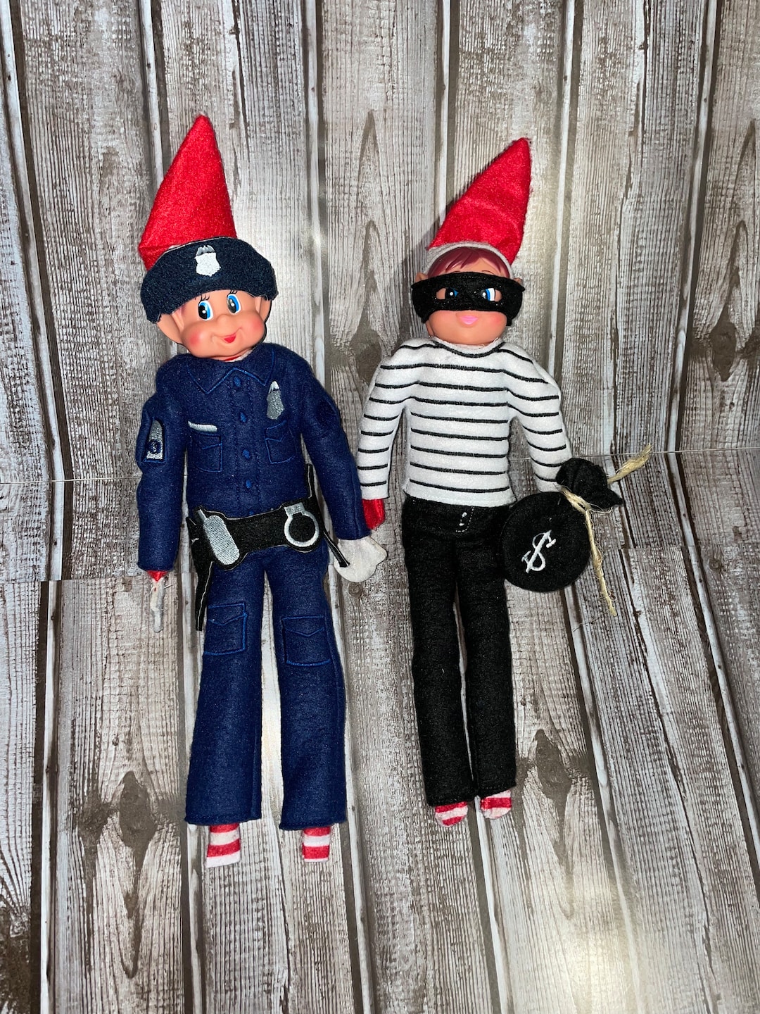 Cops and Robbers Elf Costumes, Elf Outfits, Doll Outfits, Christmas Elf ...