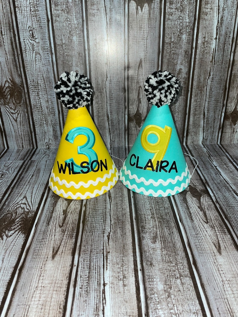 Personalized Birthday Hat Party Hat Embroidered Birthday - Etsy