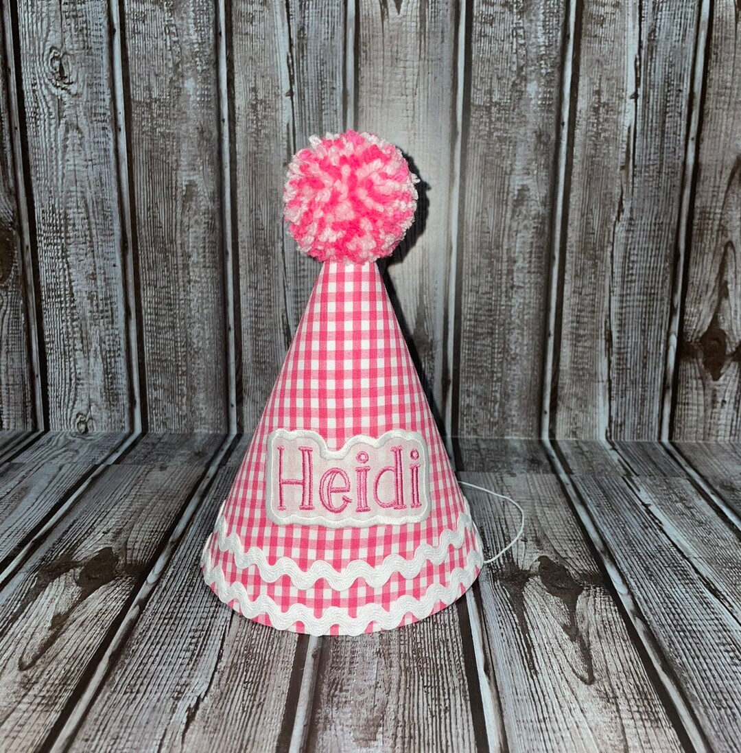 Personalized Birthday Hat, Party Hat, Embroidered Birthday Hat, First ...