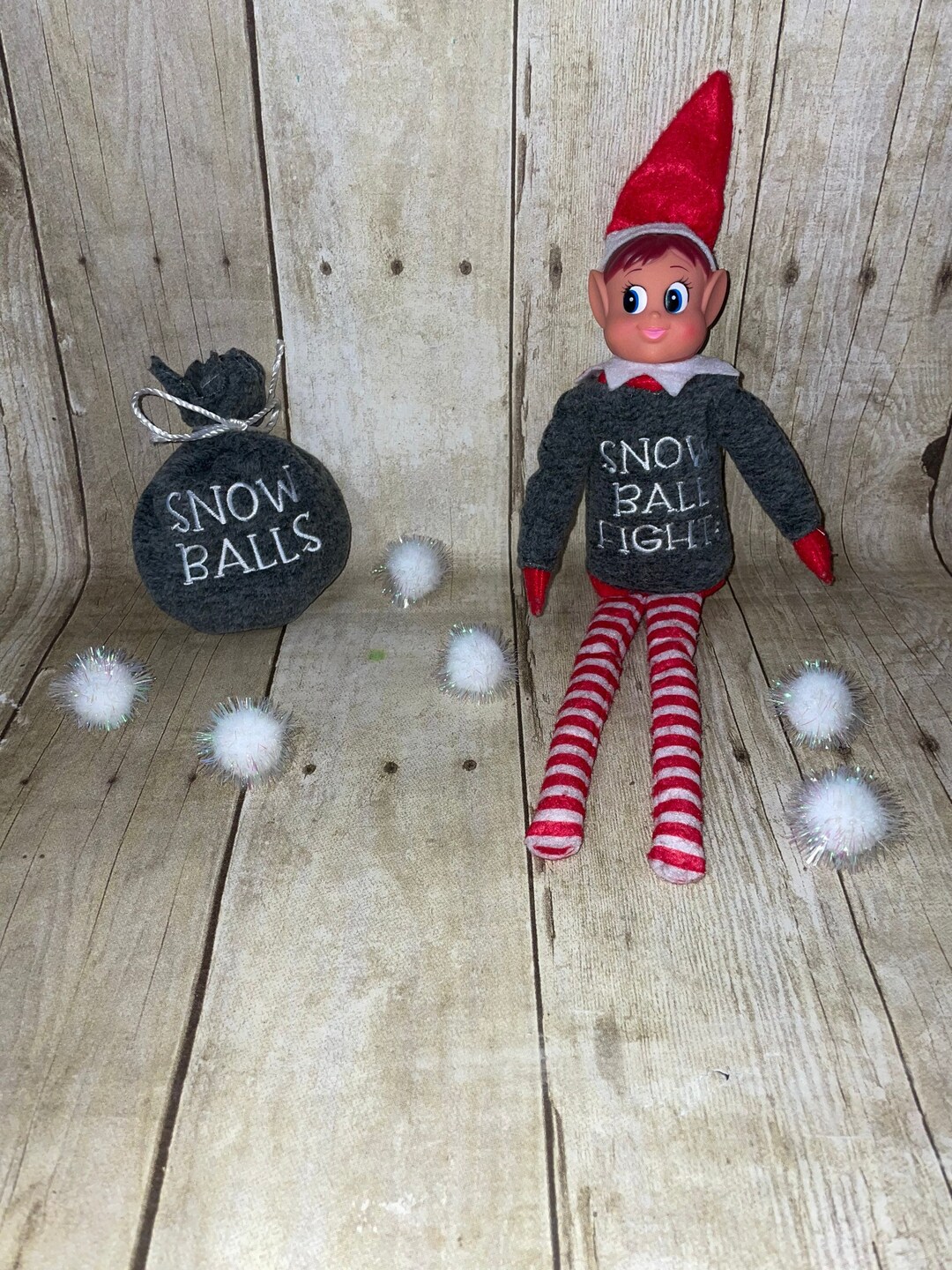 Snowball Fight Elf Shirt, Snowballs Sack, Elf Sweater, Elf Costume, Elf ...