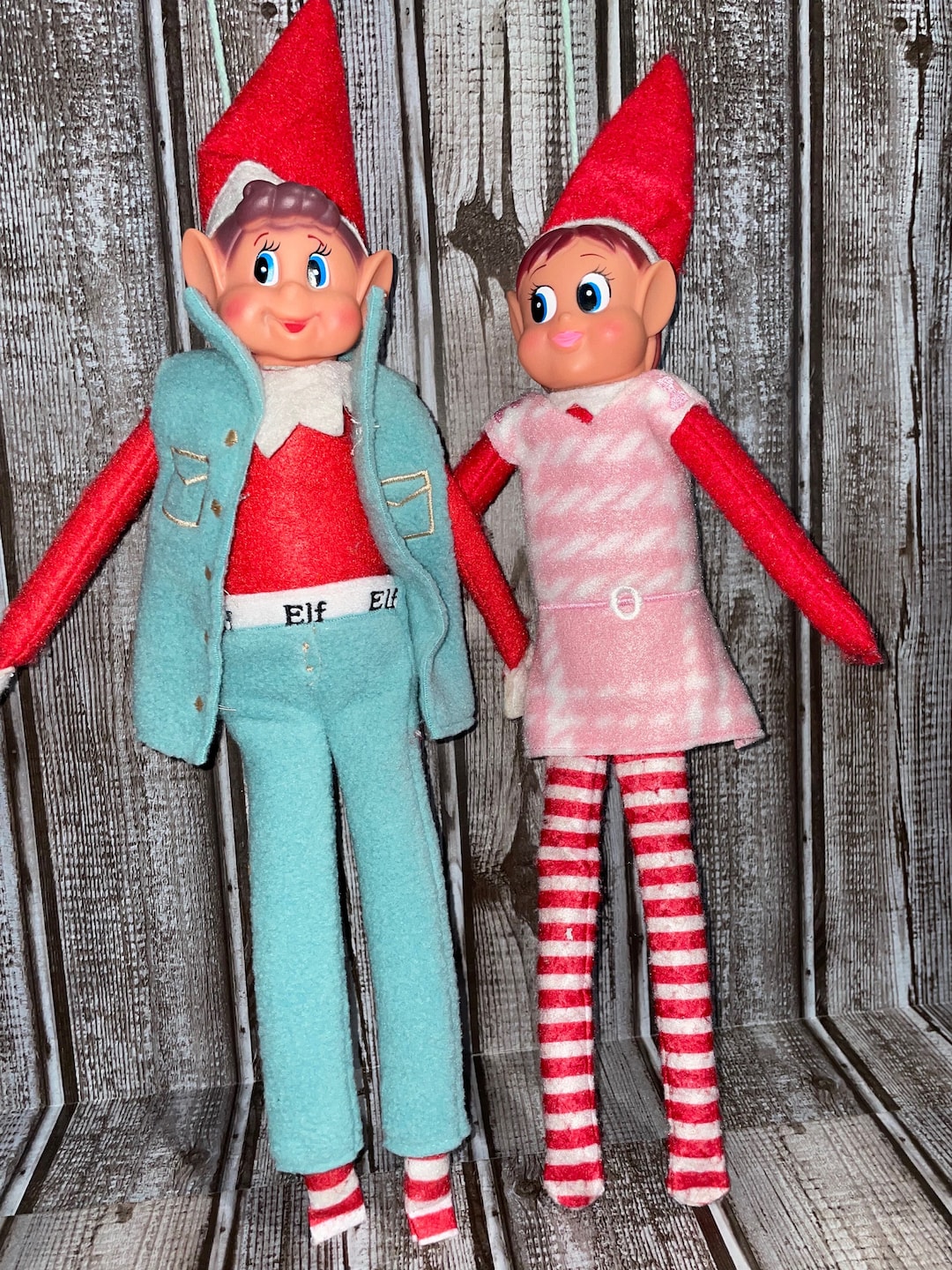 Elf Outfit, Pink Dress for Elf, Boy Girl Elf Outfits, Pink Gingham ...