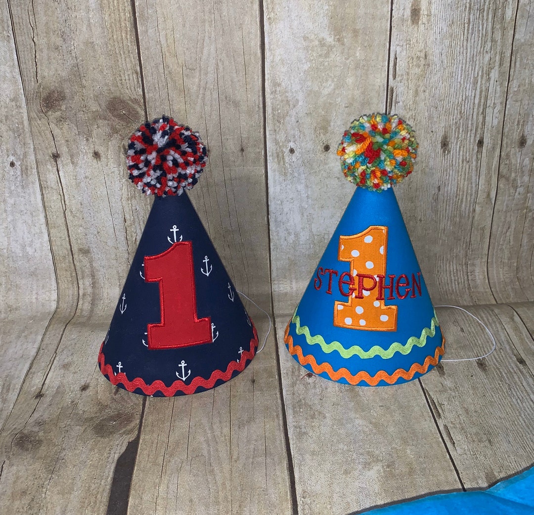 Personalized Birthday Hat, Party Hat, Embroidered Birthday Hat, First ...