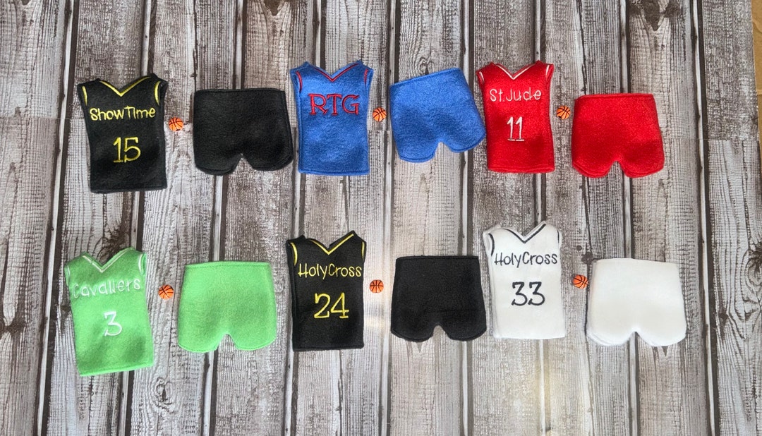 Basketball Jersey and Shorts Doll or Elf Outfit - Includes Basketball ...