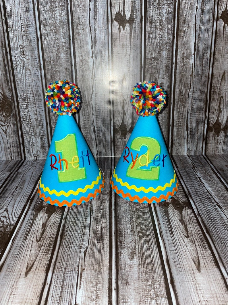 Personalized Birthday Hat, Party Hat, Embroidered Birthday Hat, First ...