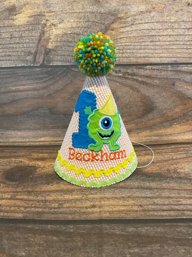 Monster Birthday Hat, Party Hat, Cake Smash, Boys Birthday Hat ...