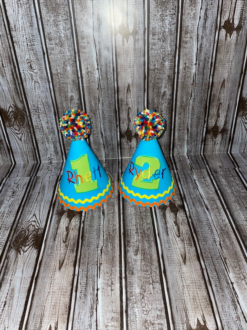 Personalized Birthday Hat, Party Hat, Embroidered Birthday Hat, First ...