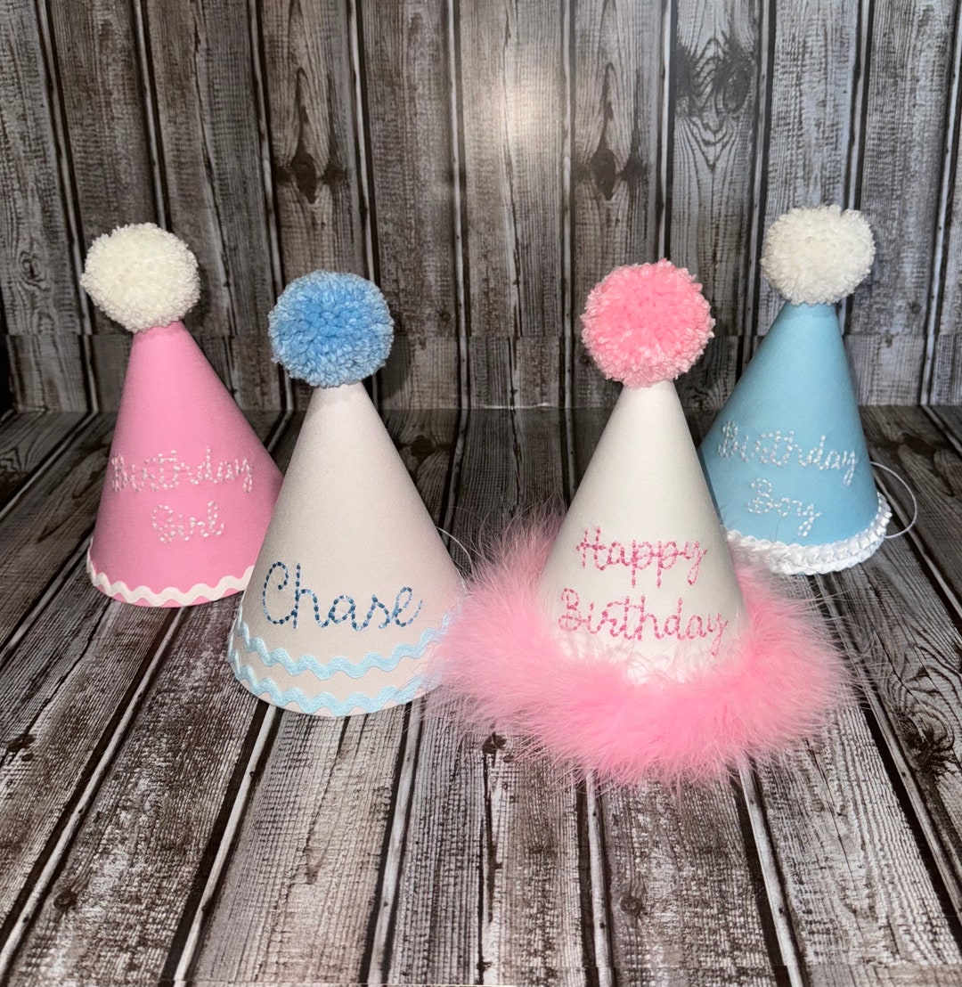Birthday Hat, Custom Embroidered Hat for Birthday, First Birthday Hat ...
