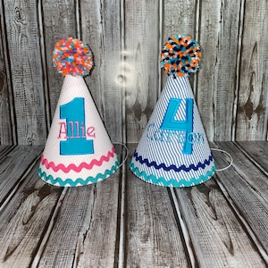 Personalized Birthday Hat, Party Hat, Embroidered Birthday Hat, First ...