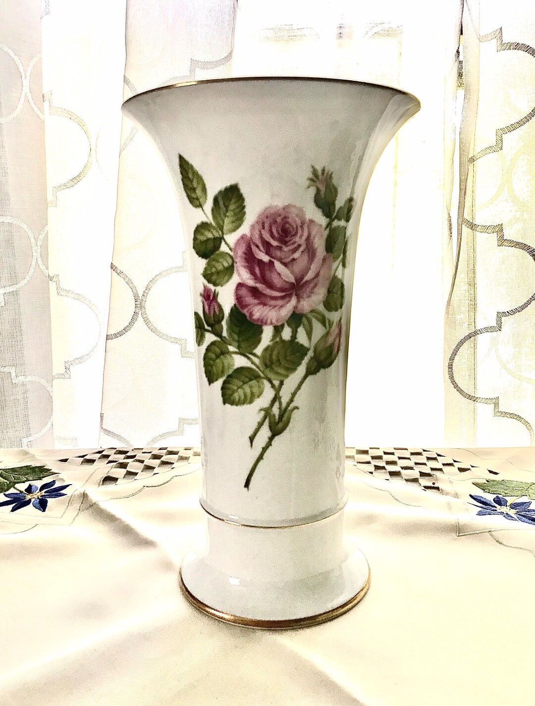 AK Kaiser Porcelain Fluted W Germany Hallmarked Vase Collectable ...