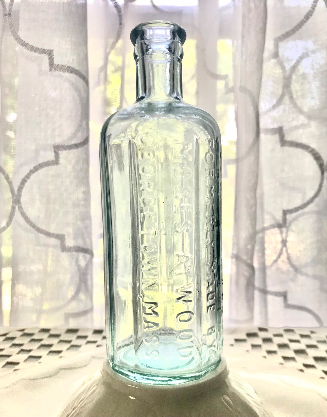 Antique Atwoods Jaundice Bitters Aqua Glass Apothecary Bottle - Etsy