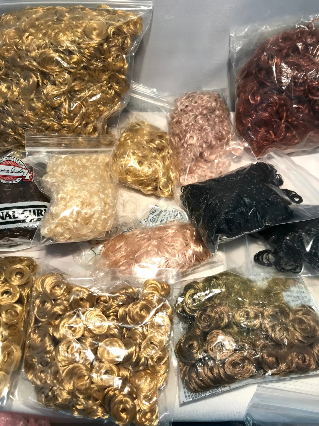 Small Curls Poly Curly Doll Hair Jute Poly - Etsy