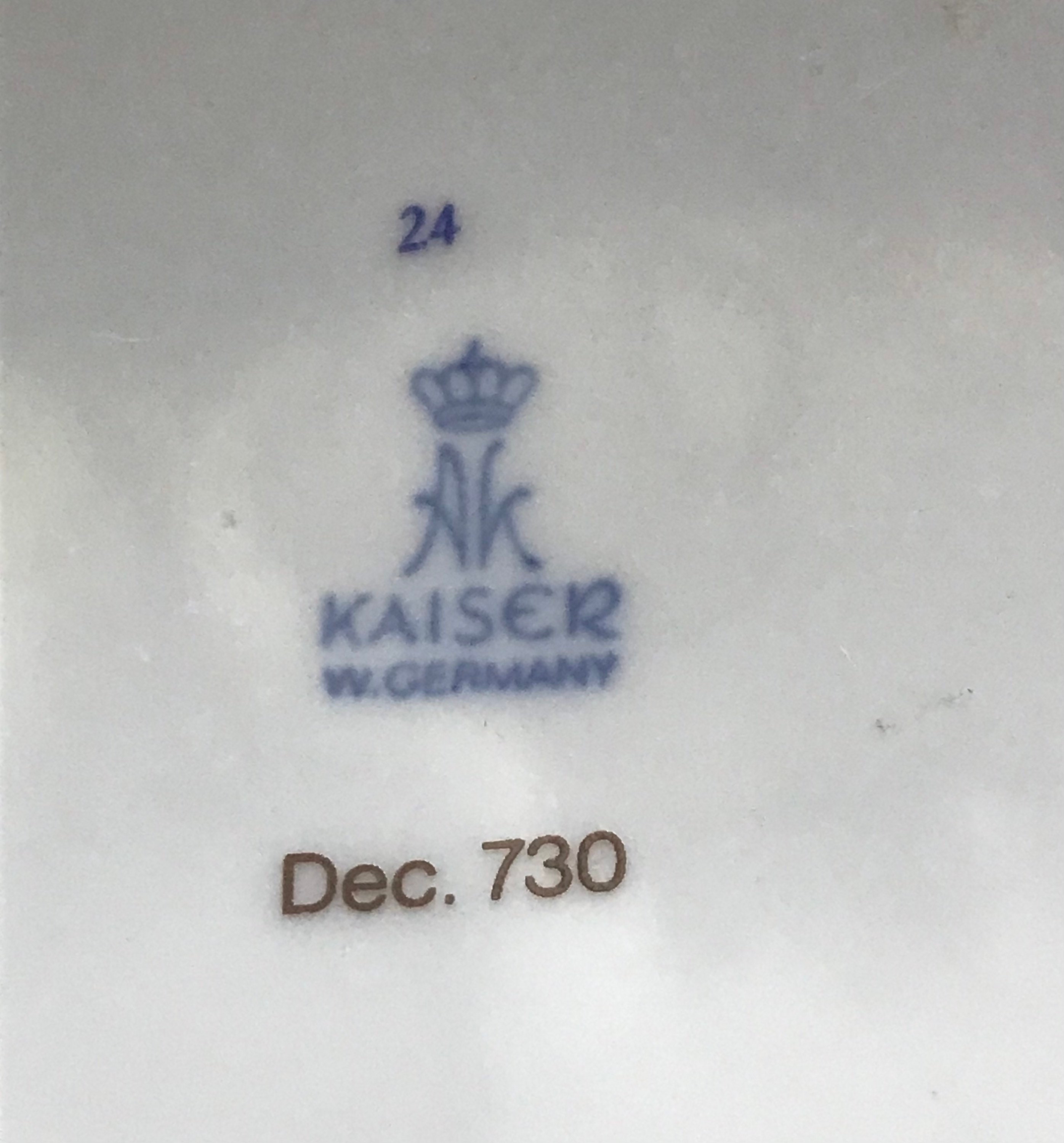 AK Kaiser Porcelain Fluted W Germany Hallmarked Vase Collectable ...
