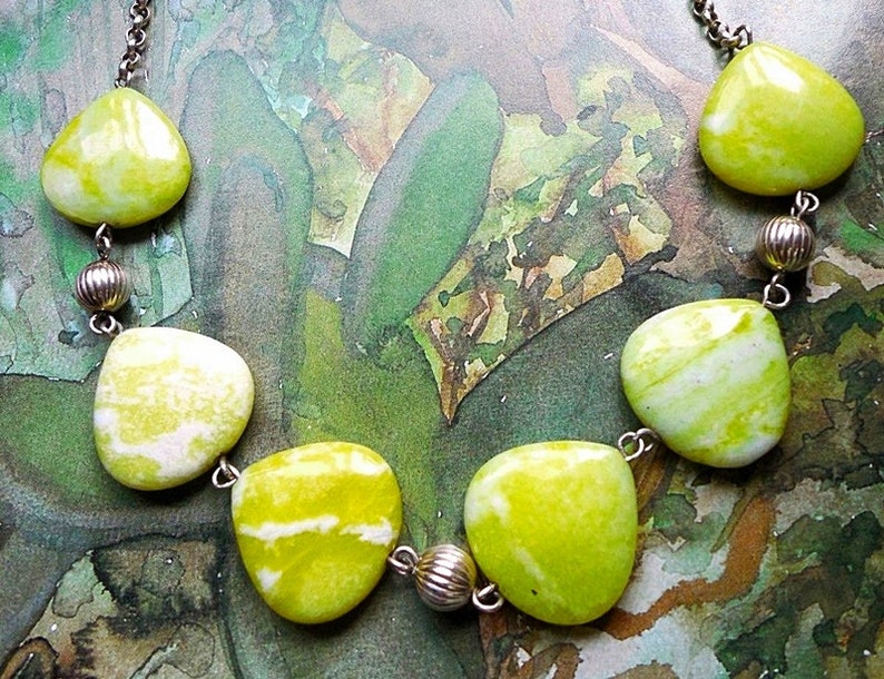 Lemon Jasper Necklace 925 Sterling Silver Necklace - Etsy