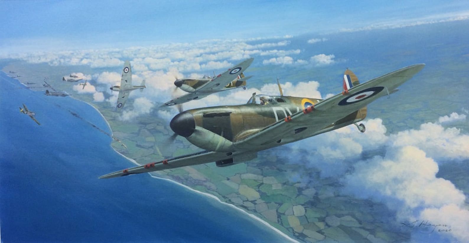 Spitfire Mk1 Painting,battle of Britain, Original Aviation Art ...