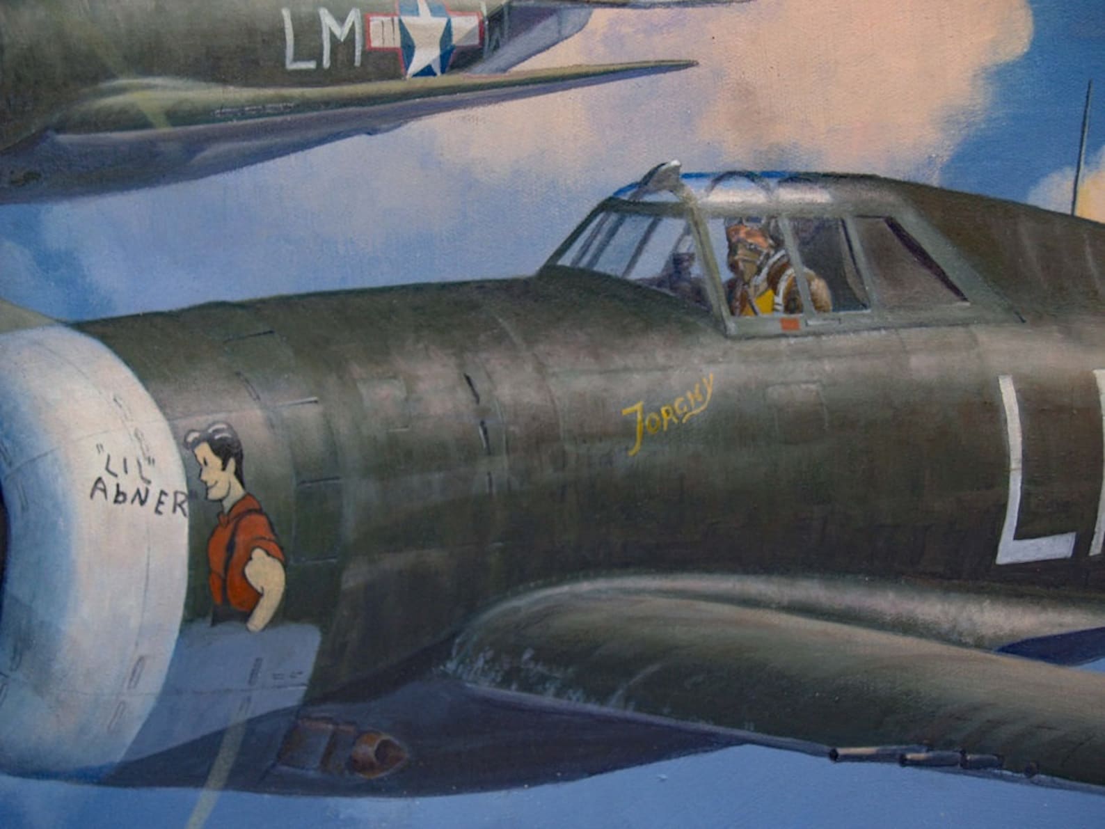 P-47 Thunderbolt Original Aviation Art, Original Aviation Art Painting ...