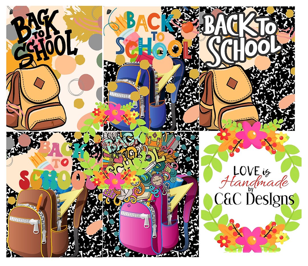 Back to School Supplies Notebook Background Printables - Etsy